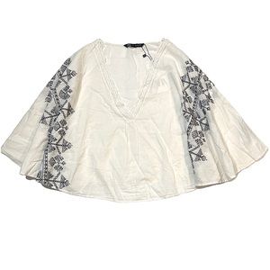 Zara | Tops | Zara Linen Blend Butterfly Wing Top | Poshmark